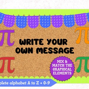 Pi Day Bulletin Board Kit, Classroom Decor, Printable March Bulletin ...