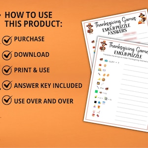 Thanksgiving Emoji Game, Thanksgiving Game, Friendsgiving Game, Emoji ...