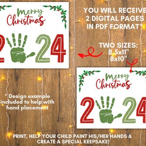 Christmas Handprint Craft, Merry Christmas 2024 Handprint Art, Winter ...