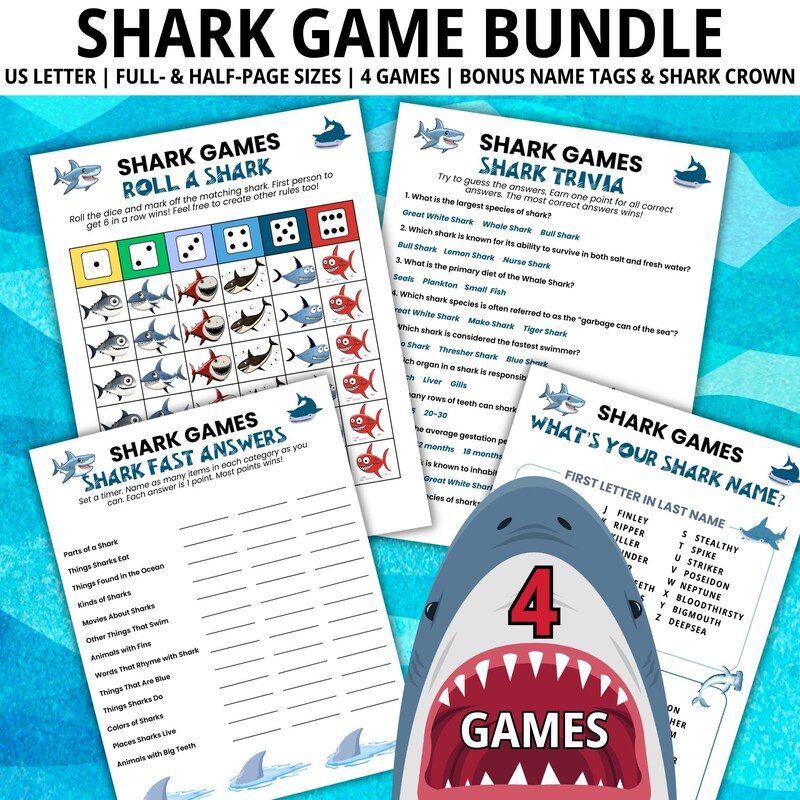 Shark Family Bundle - Etsy