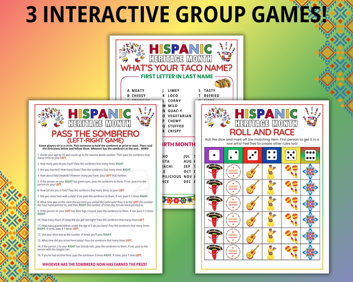 Hispanic Heritage Month, Hispanic Games, Hispanic Pride, Latin Pride ...