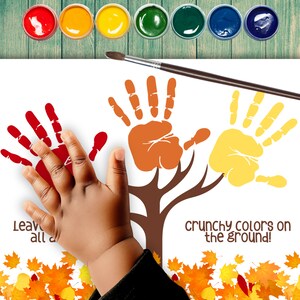 Fall Leaves Handprint Craft, Fall Handprint Craft, Fall Handprint Art ...