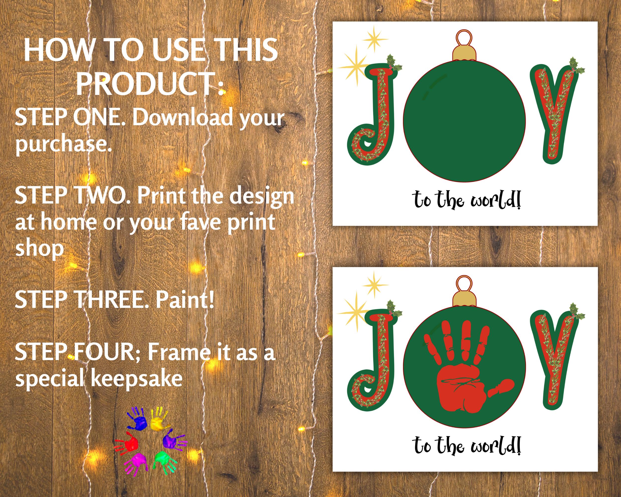Christmas Handprint Craft, Joy to the World Handprint, Winter Handprint ...