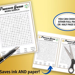 Passover Word Search, Passover Games, Jewish Games, Passover Holiday ...