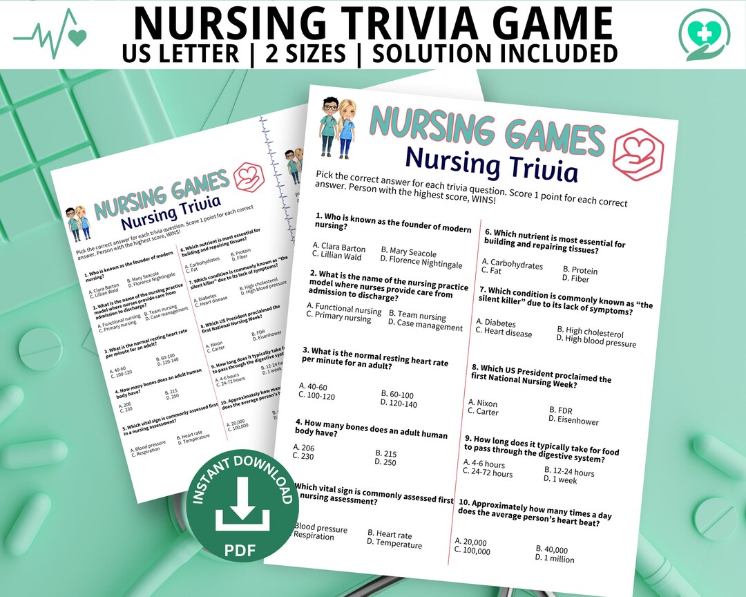 Nursing Trivia, Health Trivia, Medical Games, Nursing Games, Nurse ...