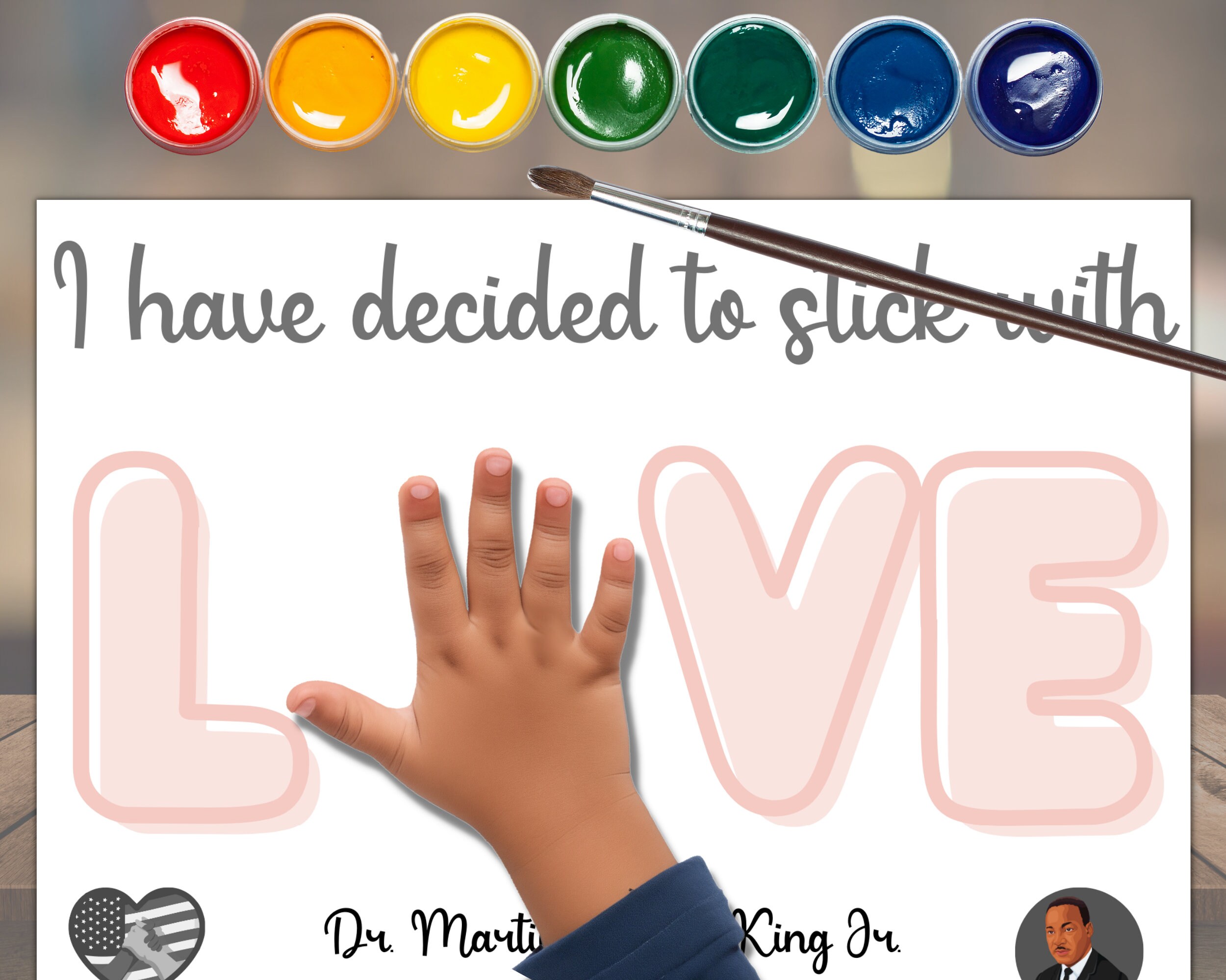 Martin Luther King Day Handprint Craft, MLK Day Handprint Art ...