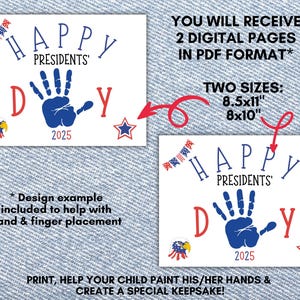 Presidents Day Handprint Craft, Happy Presidents Day, Patriotic ...