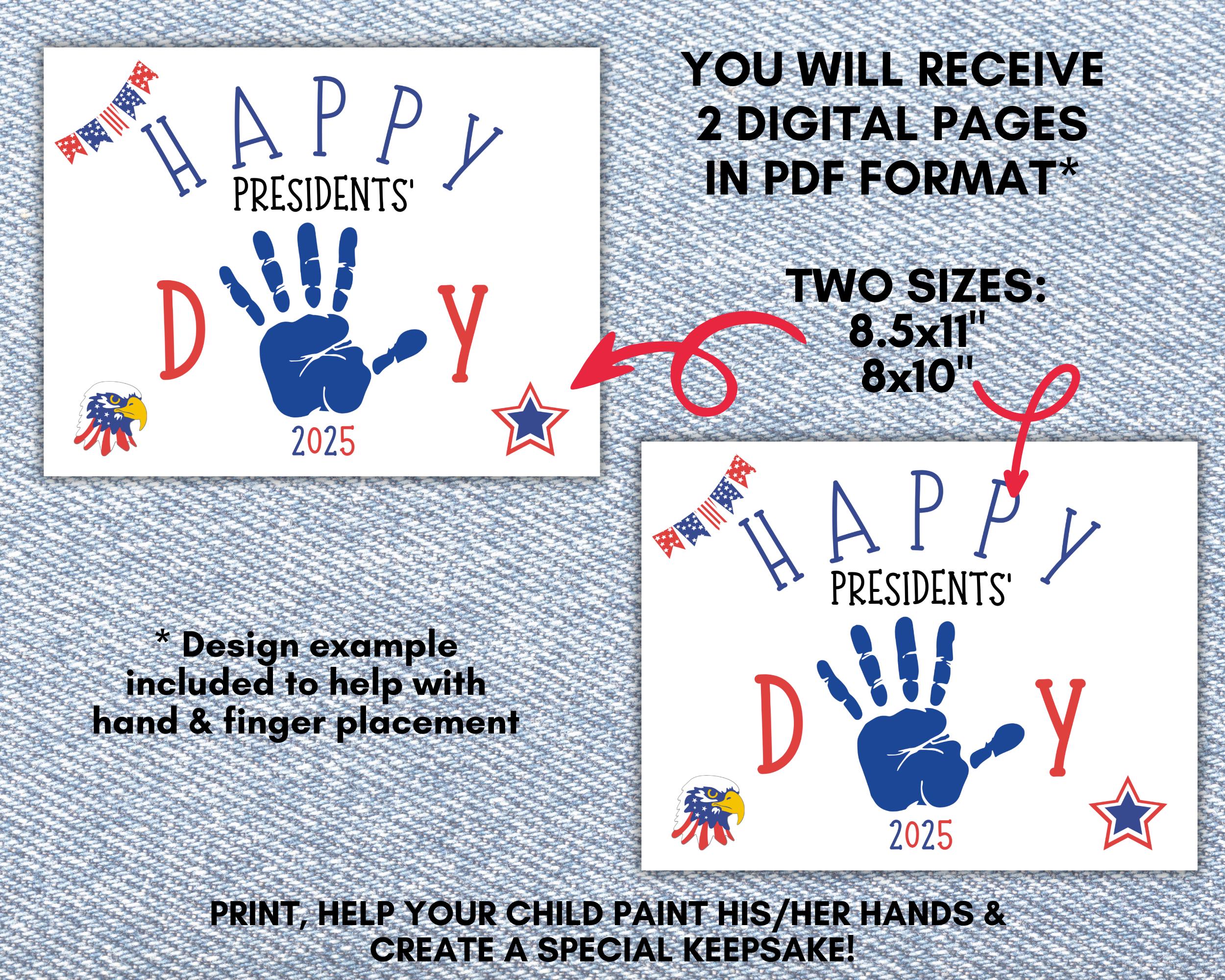 Presidents Day Handprint Craft, Happy Presidents Day, Patriotic ...