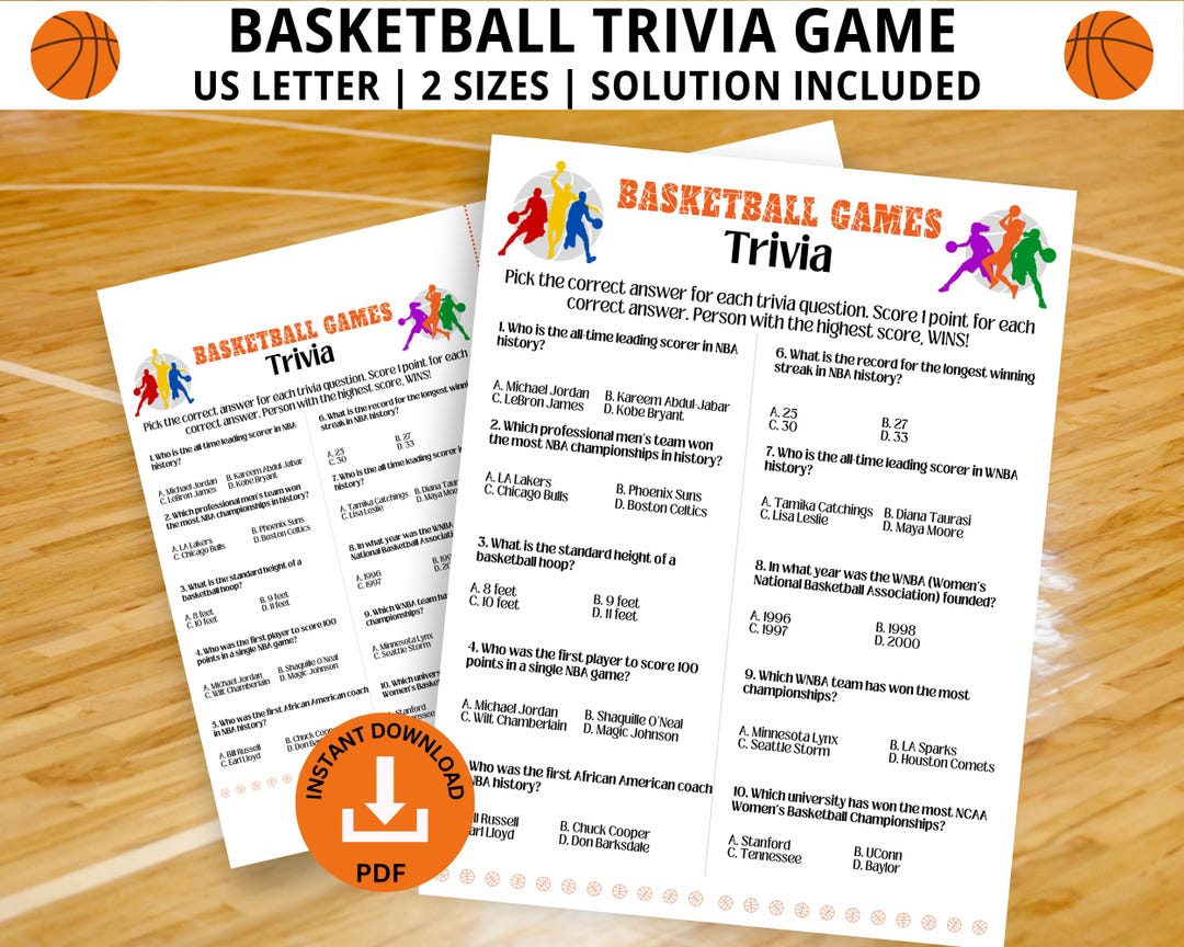 Basketball Trivia, Basketball Games, Basketball Party, Family Game ...