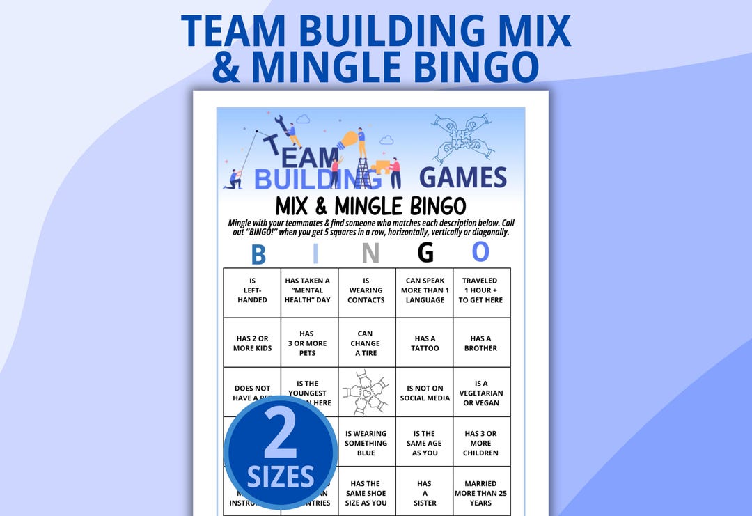 Team Building Bingo, Mix and Mingle, Team Building Games, Team Bonding ...