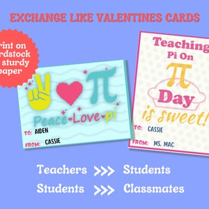 Printable Small Pi Day Cards - Exchange Like Valentines, Teacher ...