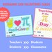 Printable Small Pi Day Cards Exchange Like Valentines, Teacher ...
