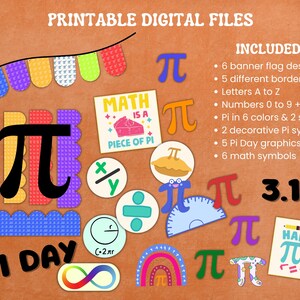 Pi Day Bulletin Board Kit, Classroom Decor, Printable March Bulletin ...