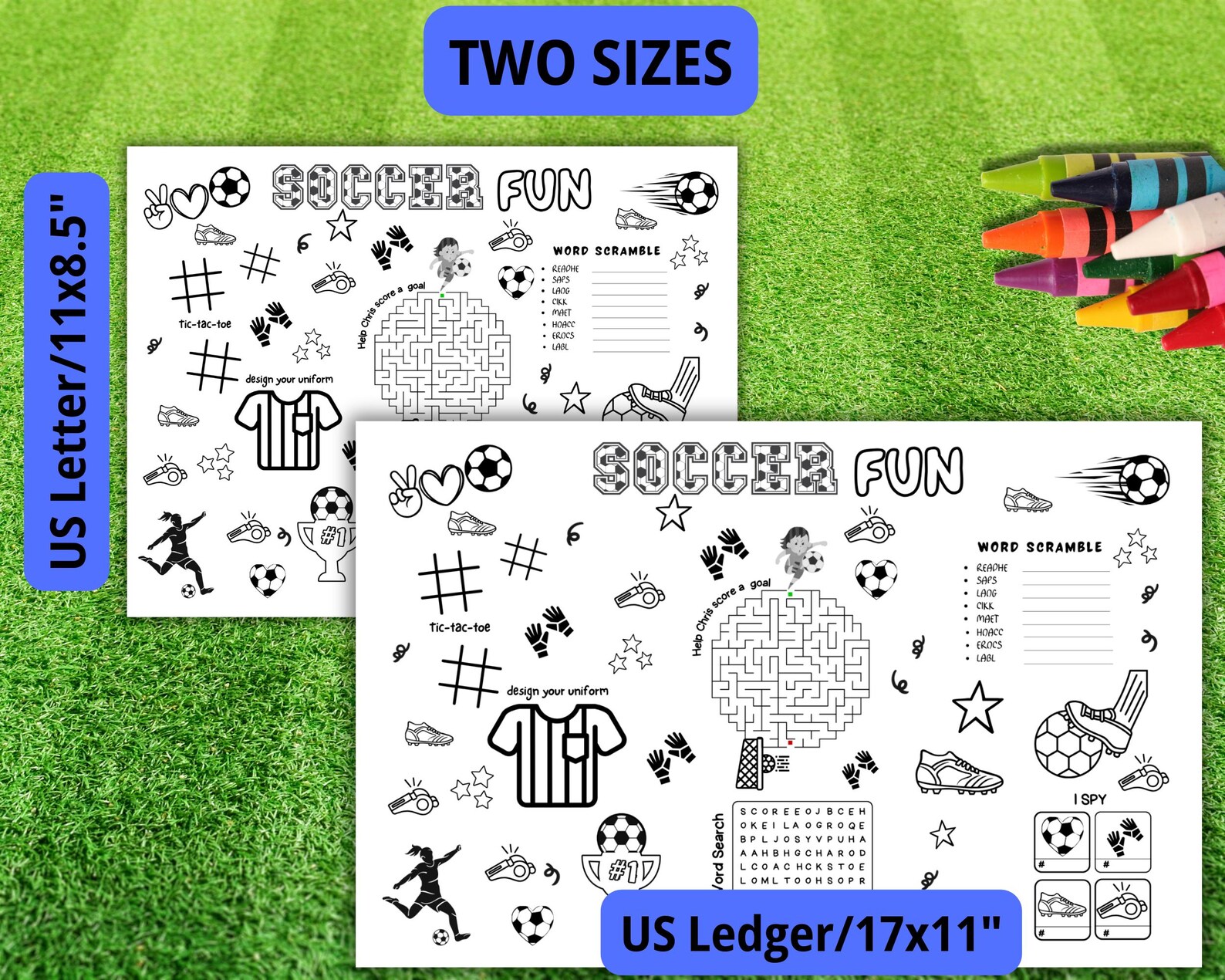 Soccer Coloring, Activity Sheet, Soccer Craft, Kids Coloring Page ...