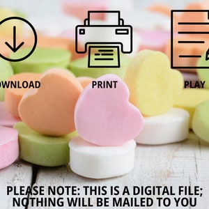 Valentines Roll a Heart Game, Valentine Party Game, Valentines Activity ...