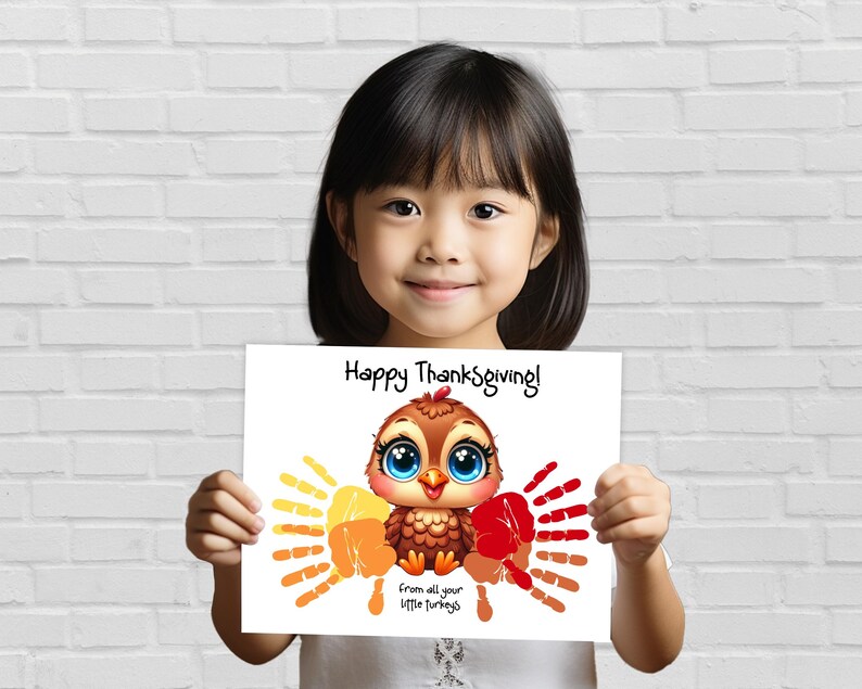 Thanksgiving Handprint Craft, Our Little Turkeys Handprint, Fall ...