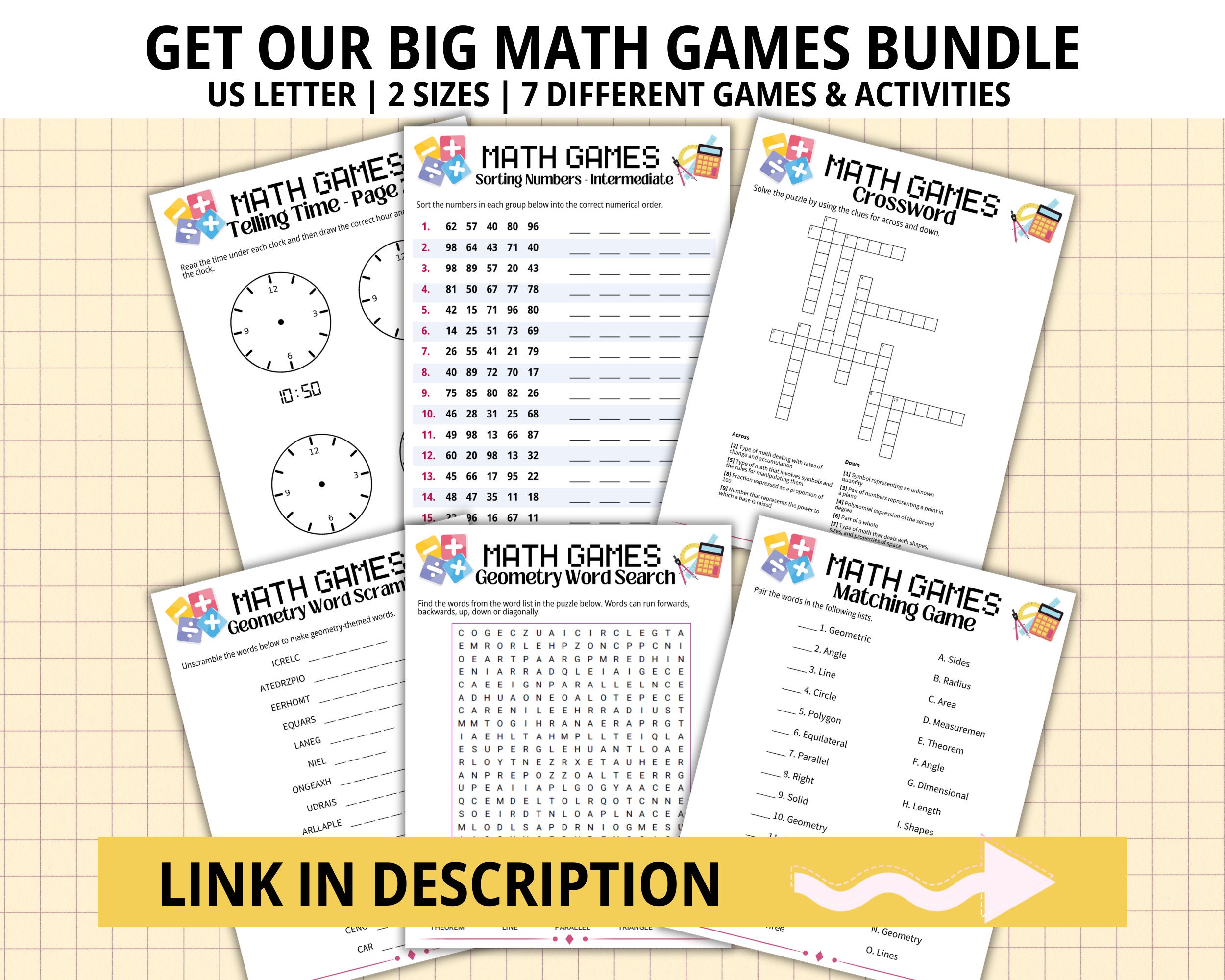 Geometry Word Scramble, Geometry Game, Math Games, Math Teacher, Math ...