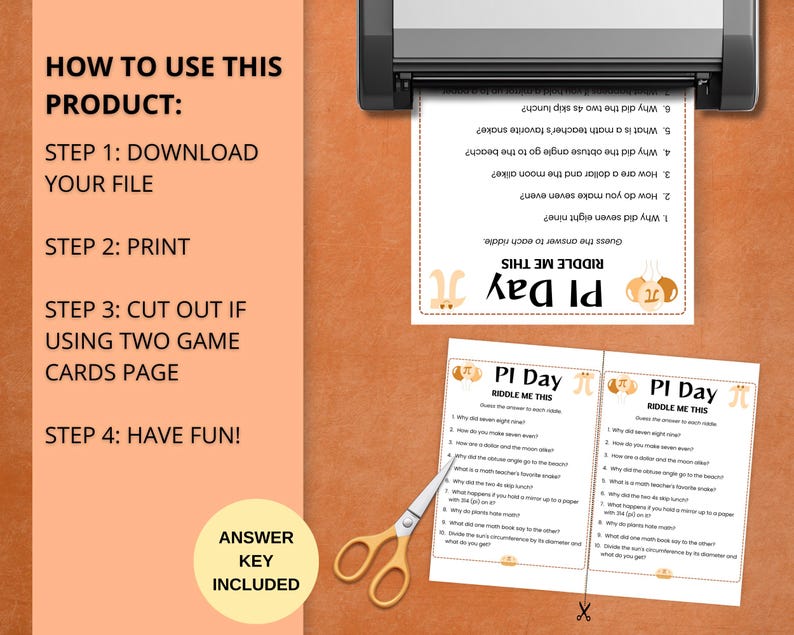 Pi Day Riddles, Riddle Me This, Pi Day Download, Math Pi Day, Math ...