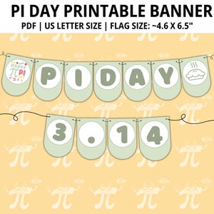 Printable Math Banner, Classroom Activities, Pi Day Banner, ABC Banner ...