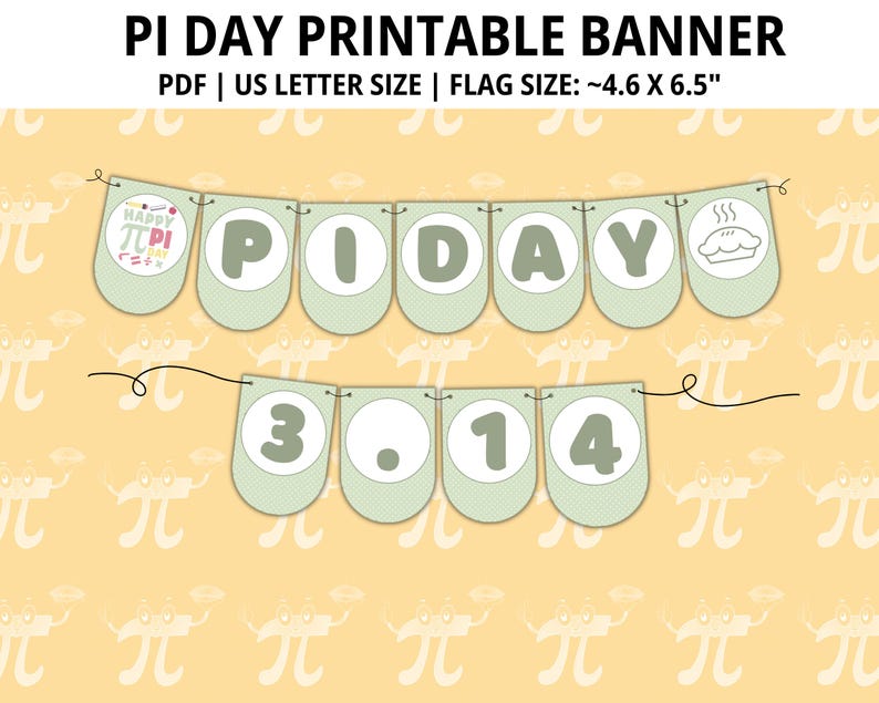 Printable Math Banner, Classroom Activities, Pi Day Banner, ABC Banner ...