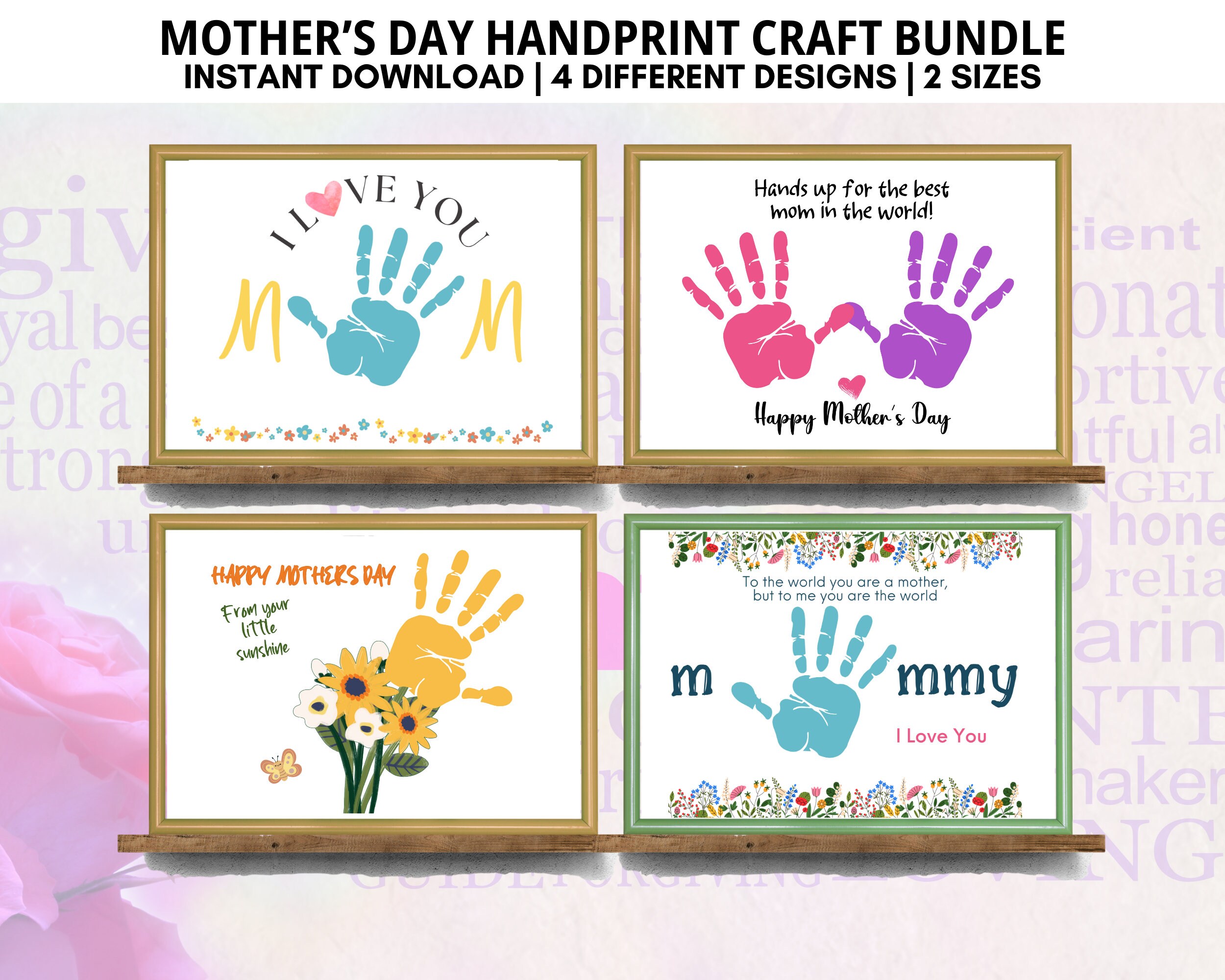 Mother's Day Handprint Crafts, Mothers Day Handprint Art, Handprint ...