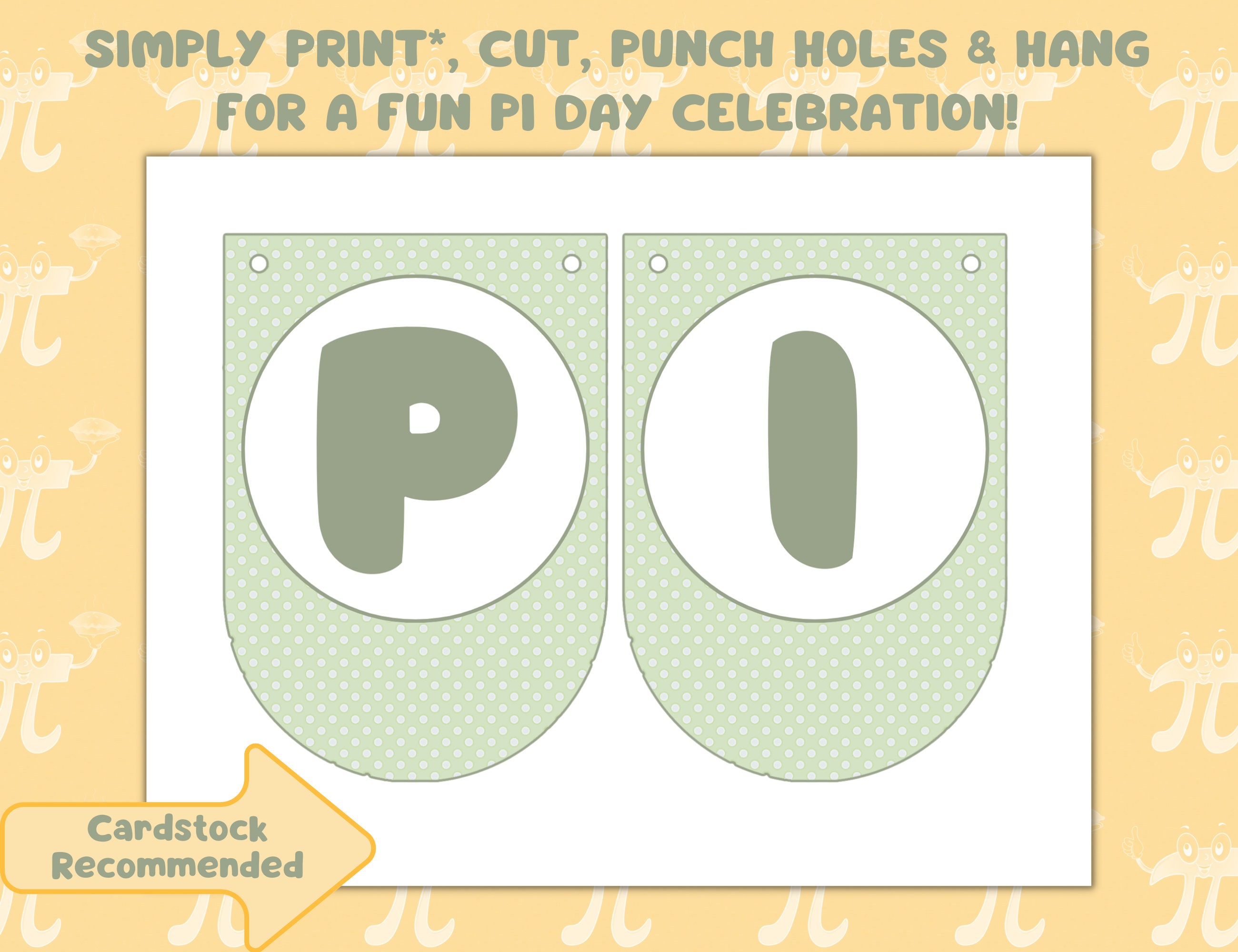 Printable Math Banner, Classroom Activities, Pi Day Banner, Spring ...