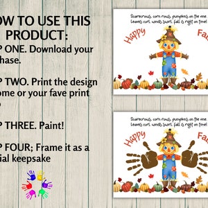 Scarecrow Handprint Craft, Fall Handprint Craft, Fall Handprint Art ...