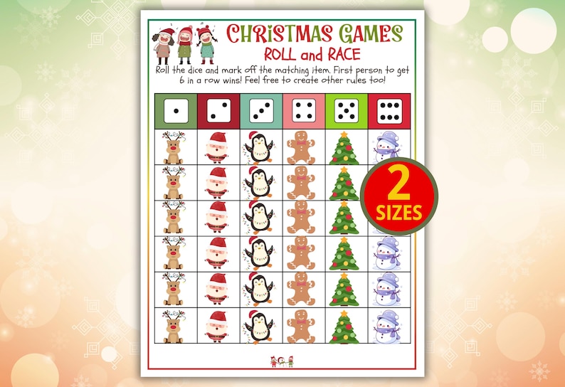 Roll and Race, Dice Game, Kids Christmas Games, Candy Dice, Family ...
