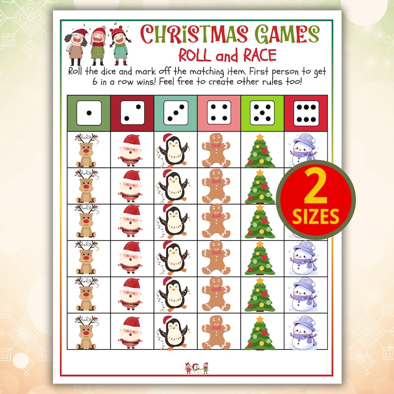 Christmas Roll and Race - Etsy UK