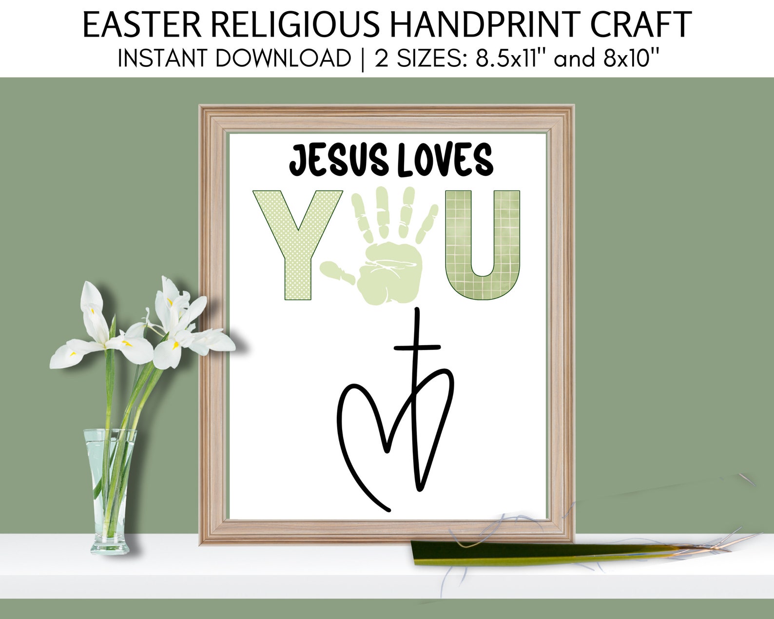 Easter Handprint Craft, Religious Easter Handprint Art, Handprint Sign ...