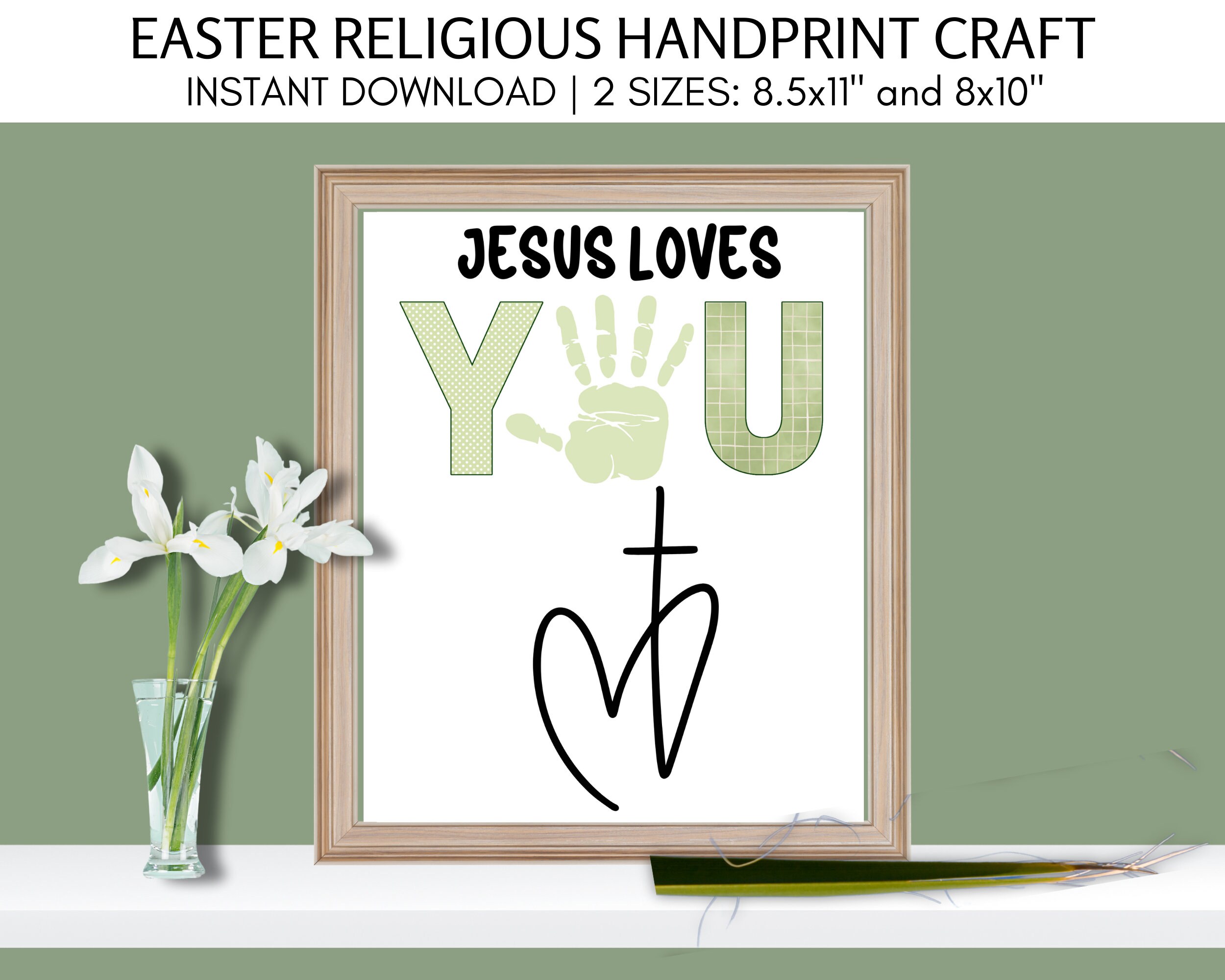 Easter Handprint Craft, Religious Easter Handprint Art, Handprint Sign ...