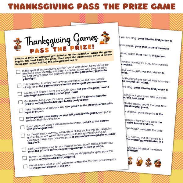 Pass the Prize Game - Etsy