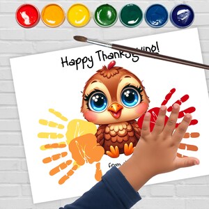 Thanksgiving Handprint Craft, Our Little Turkeys Handprint, Fall ...