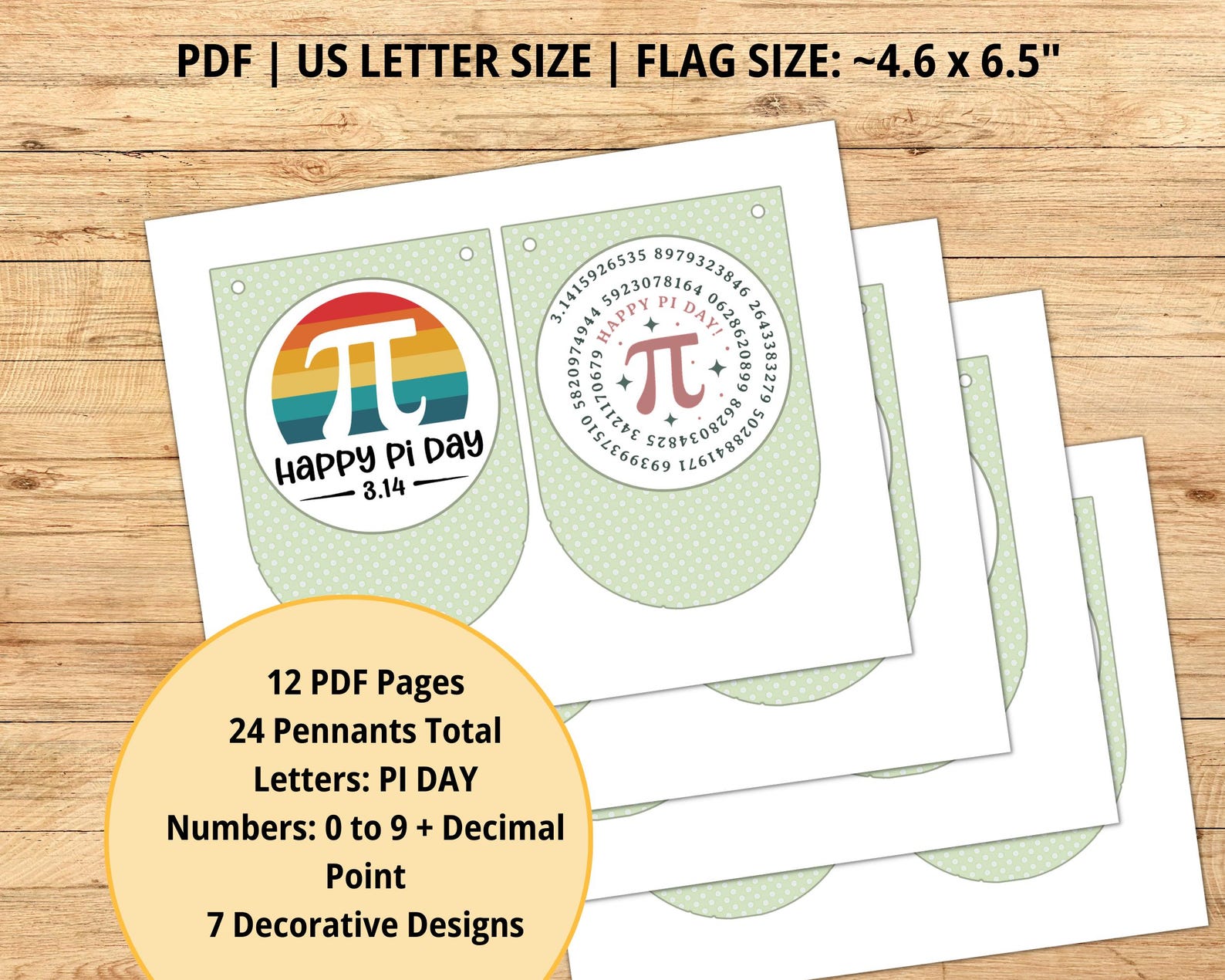Printable Pi Day Party Bundle, Pi Day Party Favors, Math Pi Day Banner ...