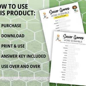 Soccer Word Scramble Game, Soccer Games, Group Games, Soccer Birthday ...