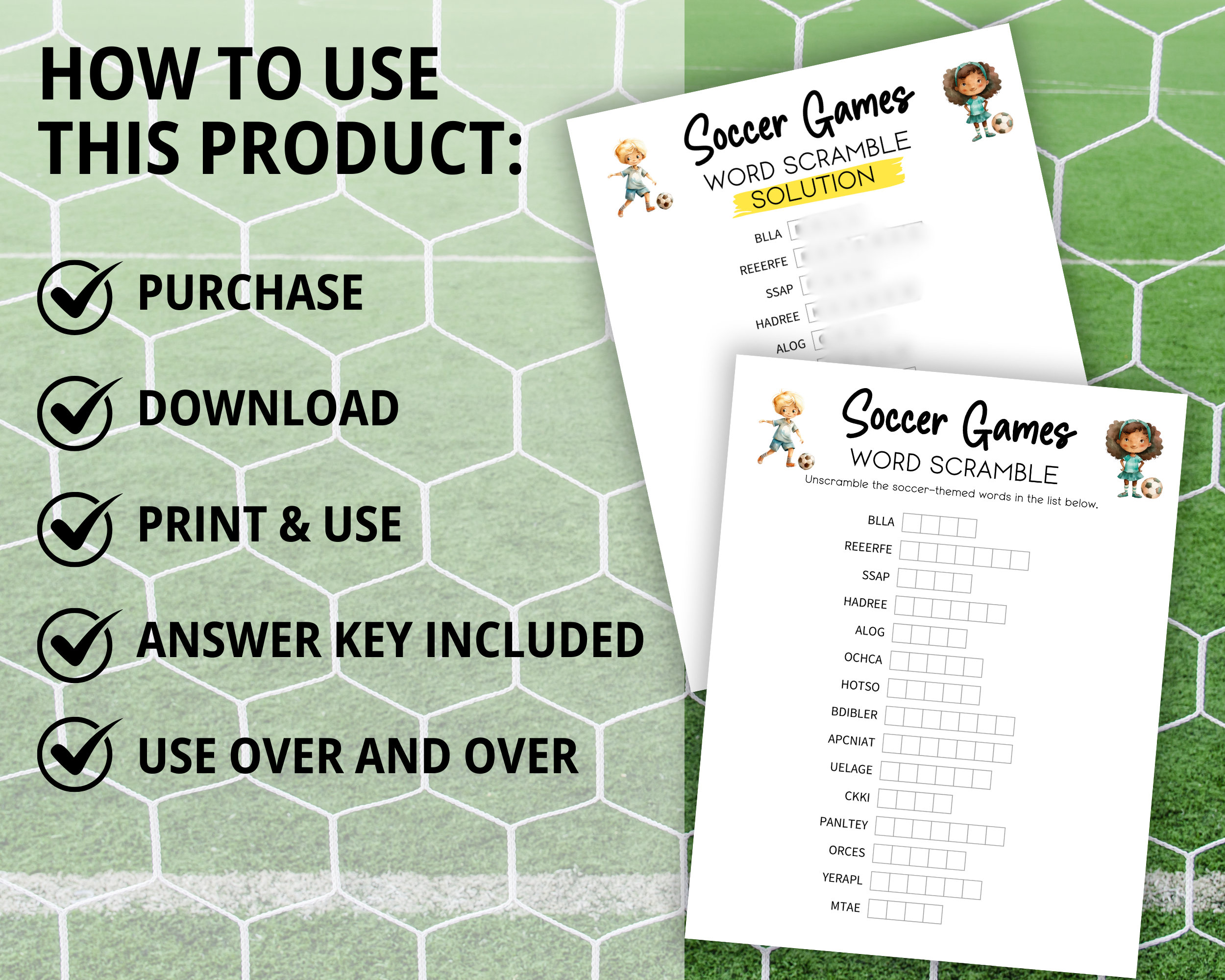 Soccer Word Scramble Game, Soccer Games, Group Games, Soccer Birthday ...