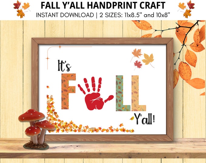 Fall Handprint Craft for Kids | Printable Keepsake Craft | Handprint ...