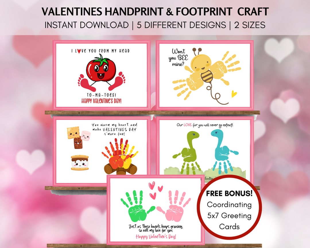 Valentines Handprint Craft, Valentines Day Handprint Art, Handprint ...
