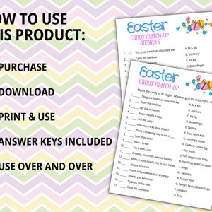 Easter Candy Matchup Game, Easter Games, Easter Riddles, Easter Trivia ...