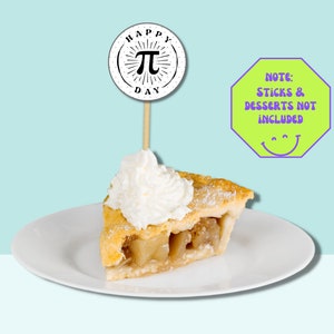 Printable Pi Day Cupcake Toppers, Pi Day Dessert Toppers, Download ...