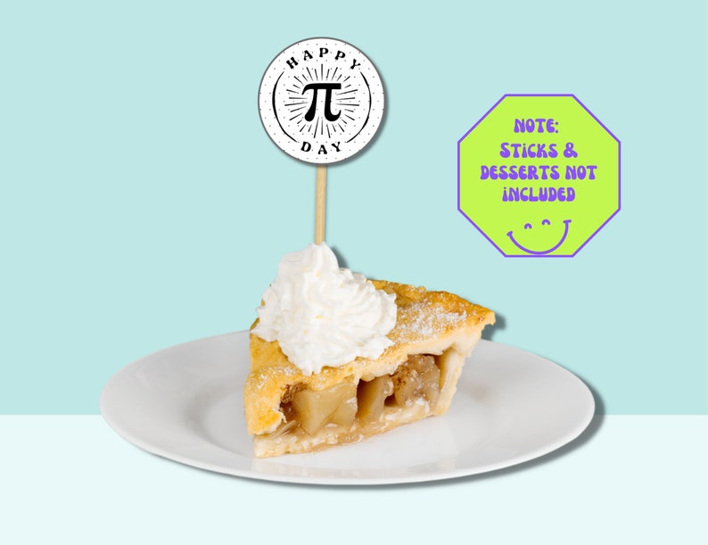 Printable Pi Day Cupcake Toppers, Pi Day Dessert Toppers, Download ...