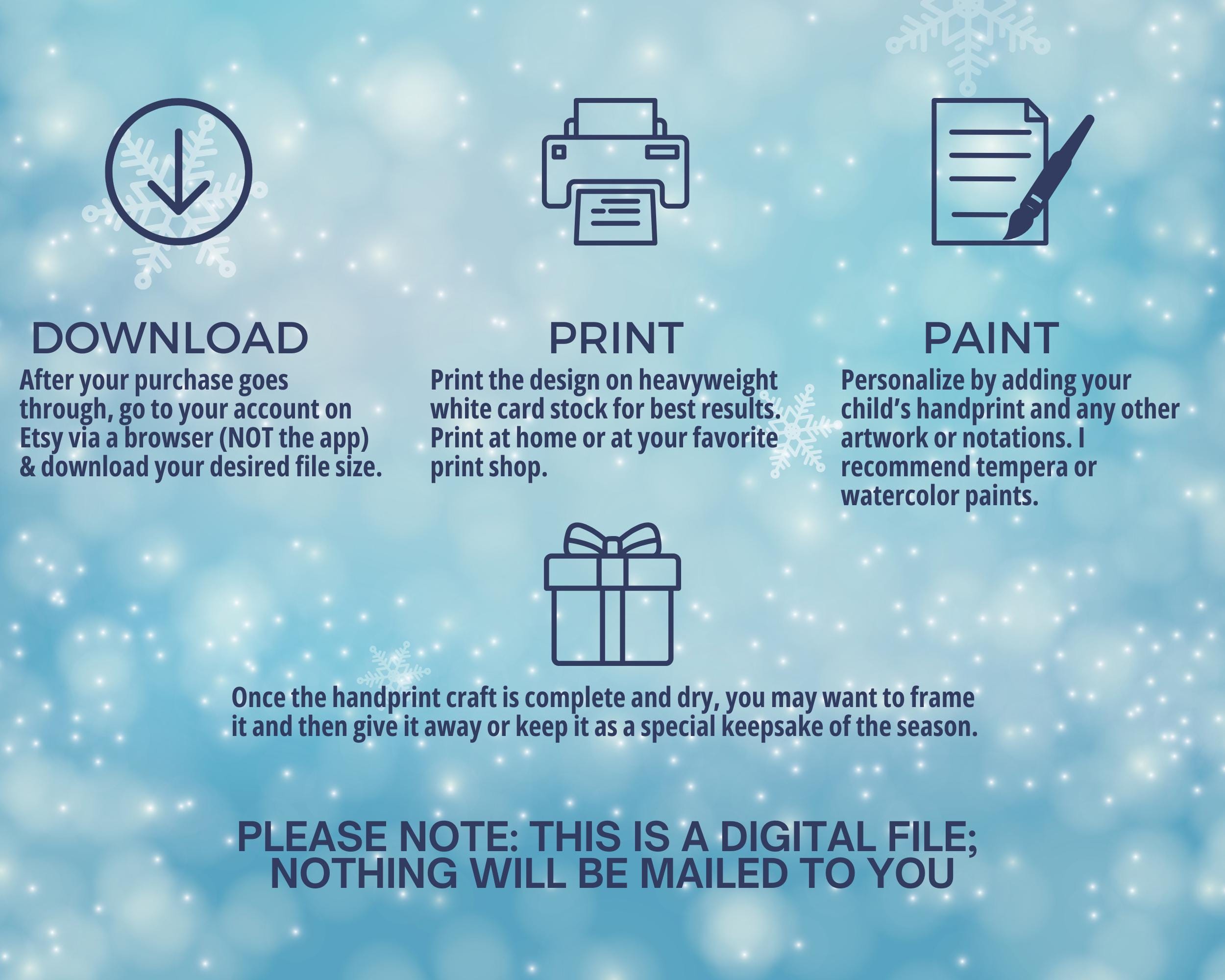 Winter Handprint Crafts, Let It Snow, Handprint Art, Winter Handprint ...