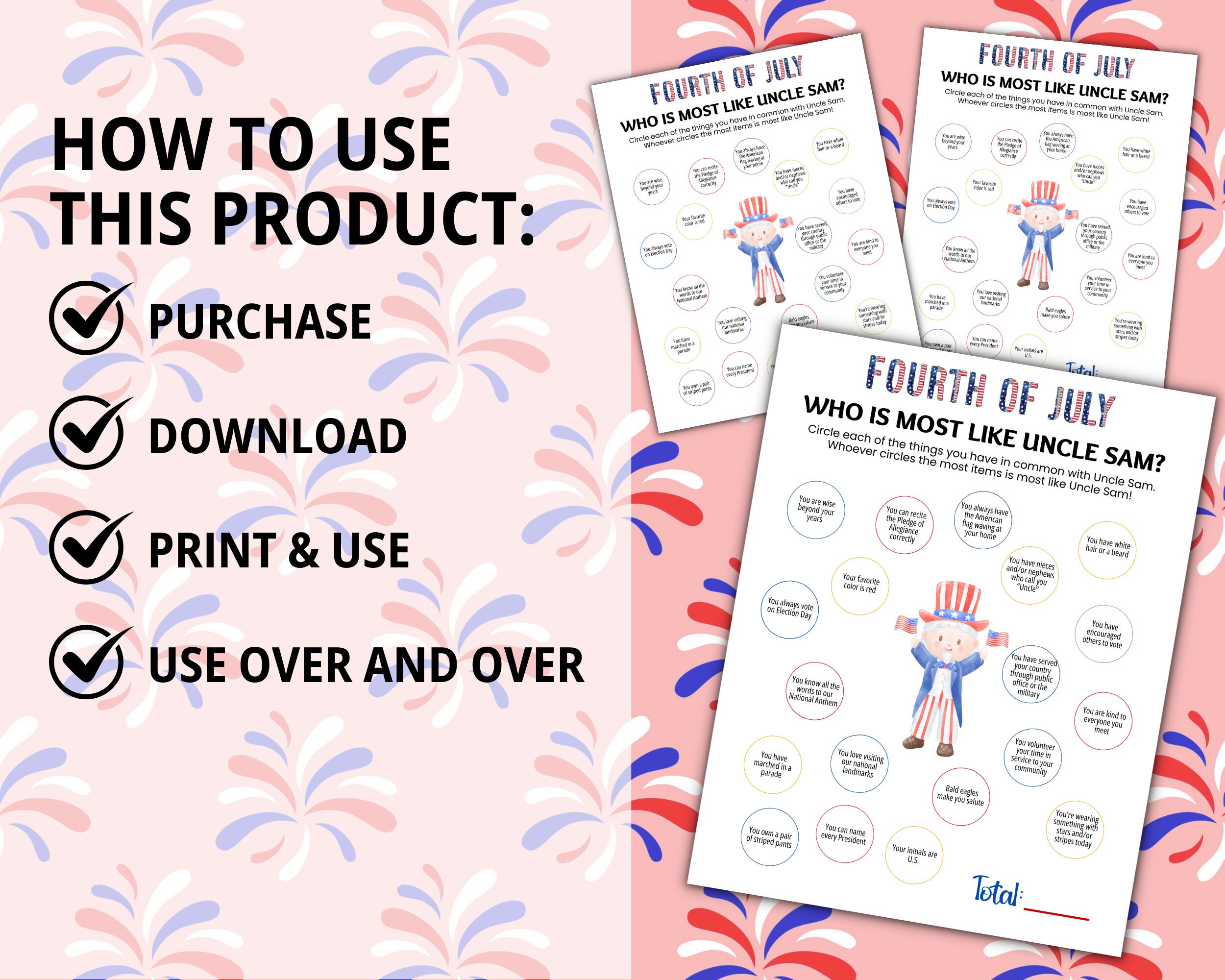 Who is Most Like Uncle Sam, 4th of July Games, Patriotic Games, Family ...