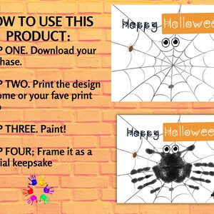 Halloween Handprint Craft, Spider Handprint, Fall Handprint Craft, Fall ...