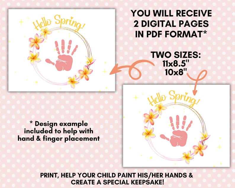 Spring Handprint Craft, Hello Spring, Handprint Art, Handprint Sign ...