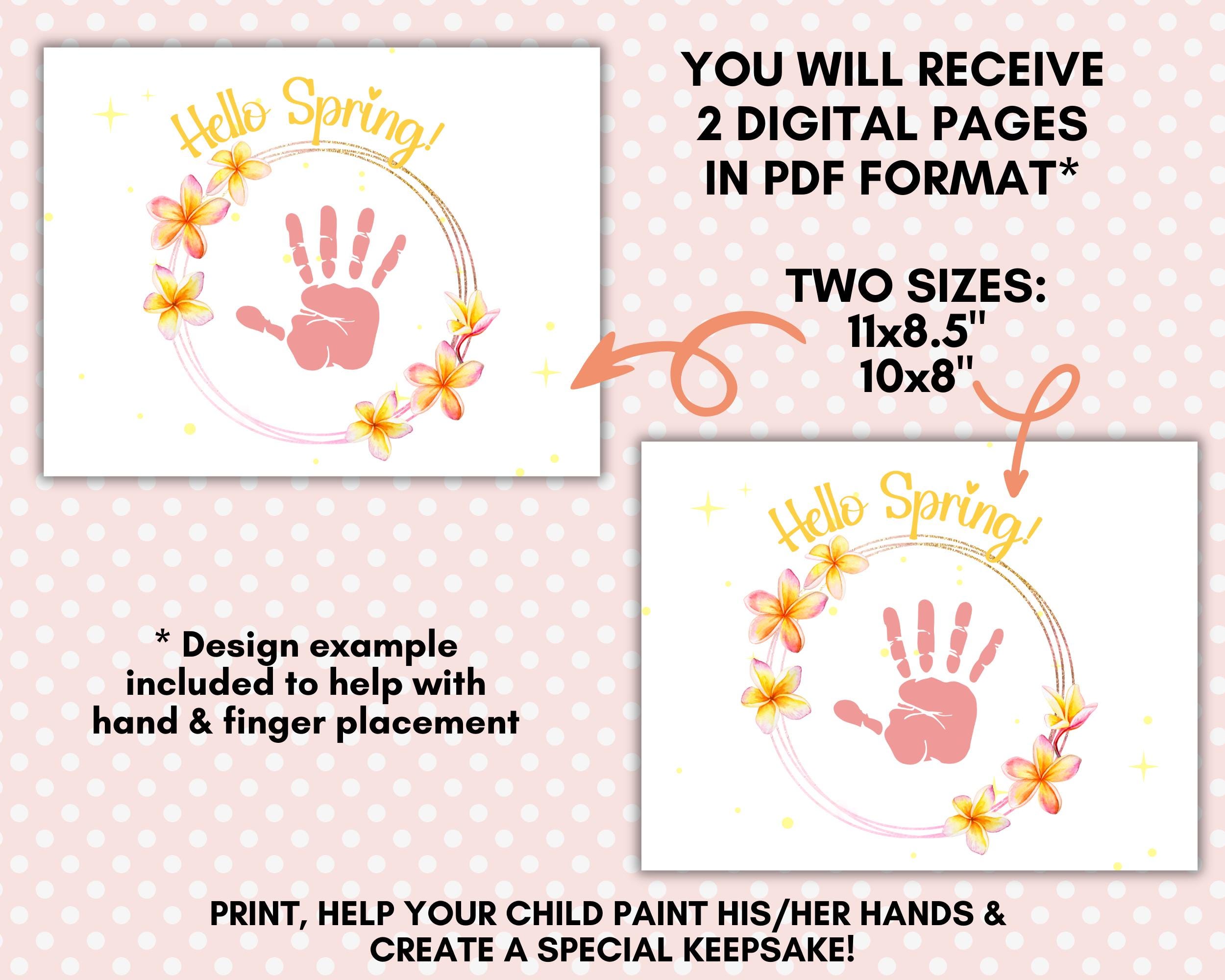 Spring Handprint Craft, Hello Spring, Handprint Art, Handprint Sign ...