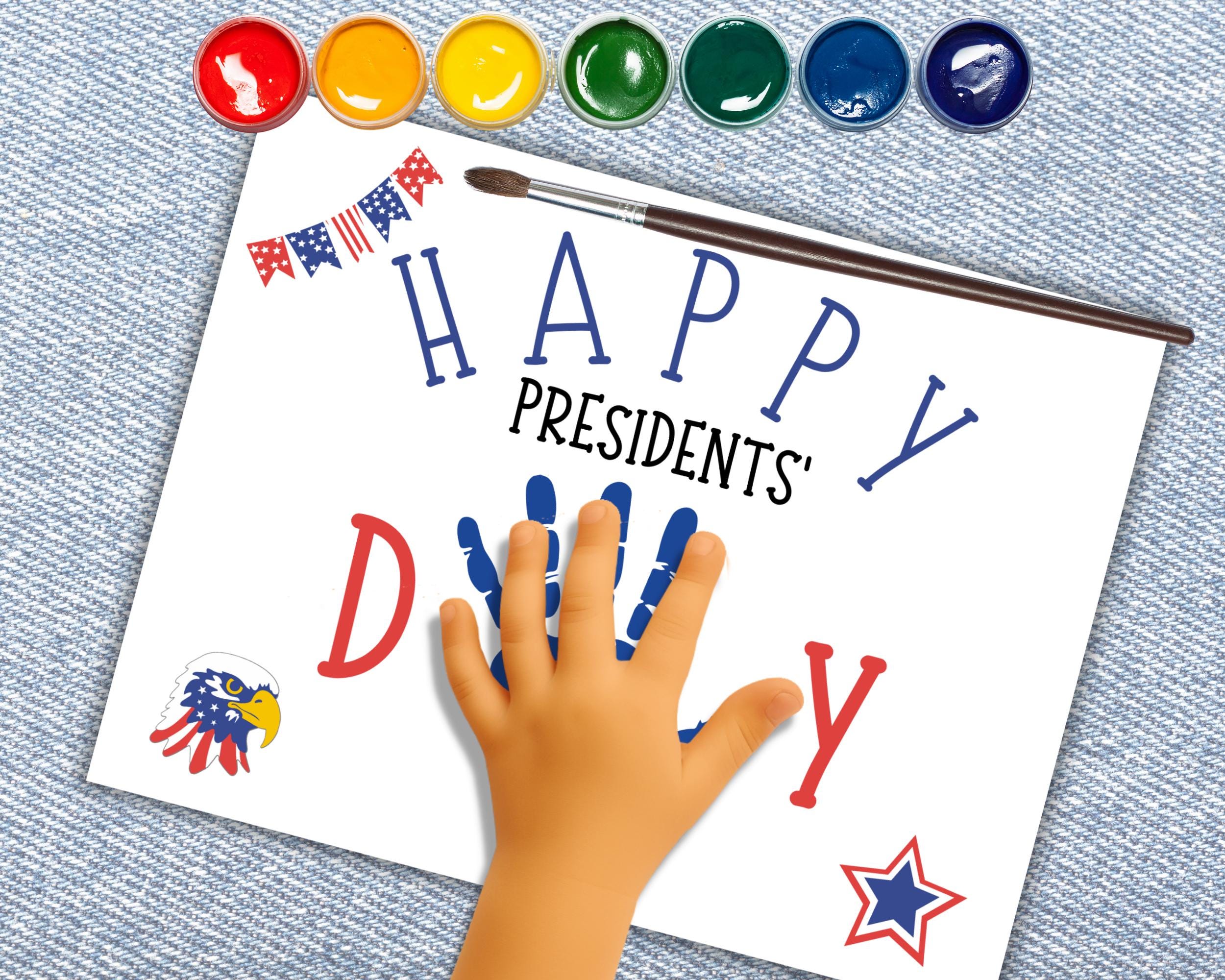 Presidents Day Handprint Craft, Happy Presidents Day, Patriotic ...