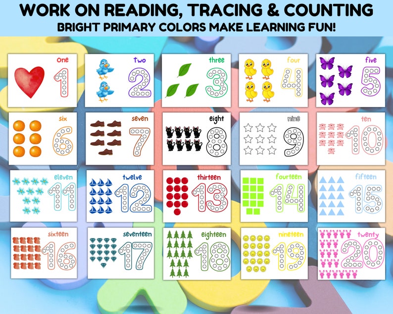 Do a Dot Numbers, Tracing Worksheets, Dot Marker, Counting Practice ...