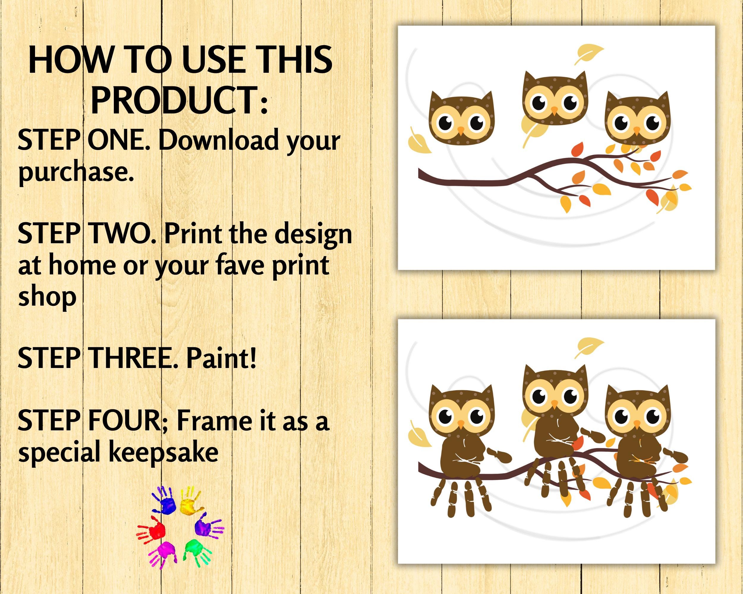 Owl Handprint Craft, Fall Handprint Craft, Fall Handprint Art ...