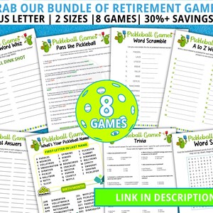 Pickleball Word Race Game, Pickleball Games, Pickleball Party ...
